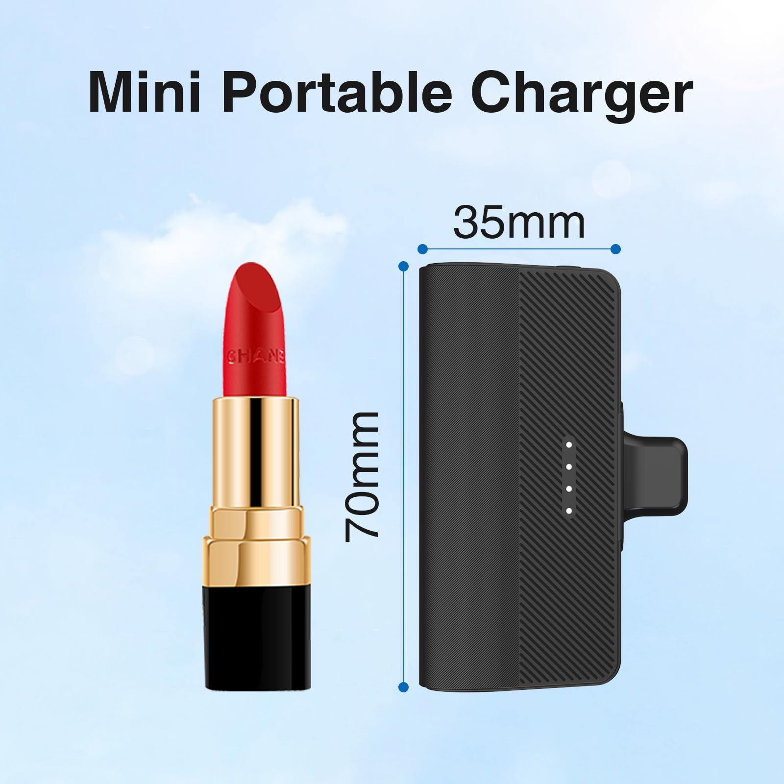 ATGIH Portable Charger for iPhone,3500mAh Ultra-Compact Small Power Bank Compatible with iPhone 6/7/8/SE/11/XR/12/12 Pro Max/13/13 Pro Max/14/14 Pro Max/14 Plus Series(Black)