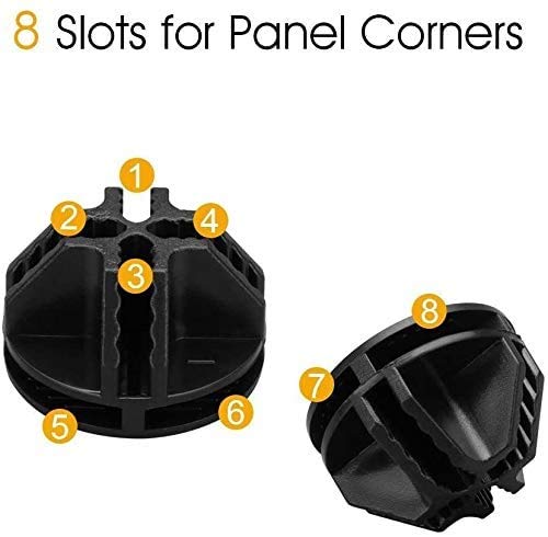 XJS 10 PCS Plastic Connector Wire Cube Connectors for Modular Closet Storage Organizer and Wire Grid Cube Storage Shelving.Black