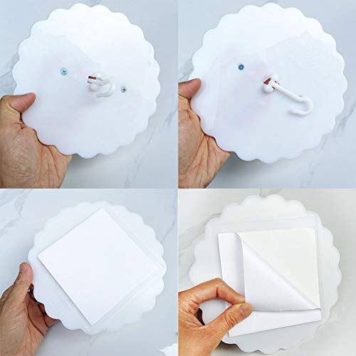Ceiling Mosquito Net Hooks Super Glue Dome Mosquito Net Hooks Ceiling Hooks Bed Canopy Hooks for Home, Easy Install Mosquito Net Nail-Free Hook(7IN 2Set)