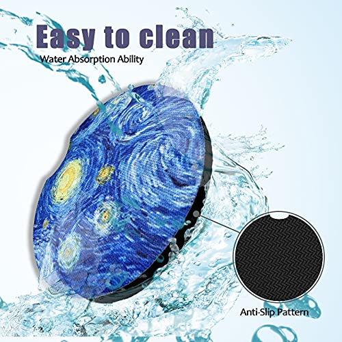 Car Coasters for Drinks Absorbent, Cute Car Coasters for Women & Men Cup Holder Coasters for Your Car with Fingertip Grip, Auto Accessories for Women & Men,Pack of 2 (Rock)