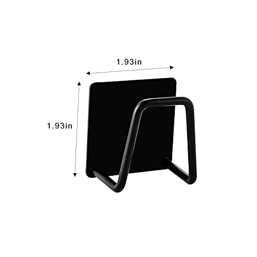 2 Pack Adhesive Sponge Holder Sponge Organization for Kitchen Sink No Drilling Sink Caddy Stainless Steel Waterproof Rustproof Dry Fast Sponge Accessories (Black)