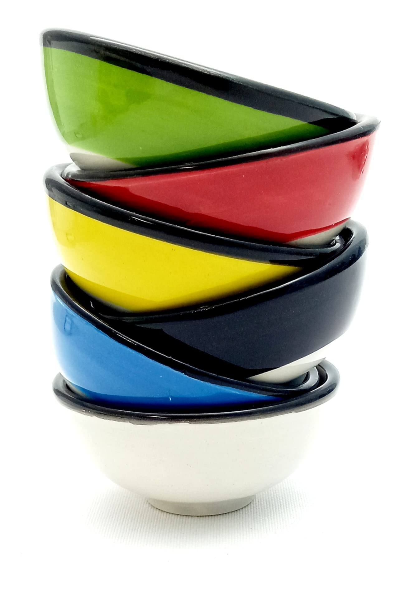 Ceramic Evil Eye Bowl Handicraft Motif 6 Pieces 6 Colors