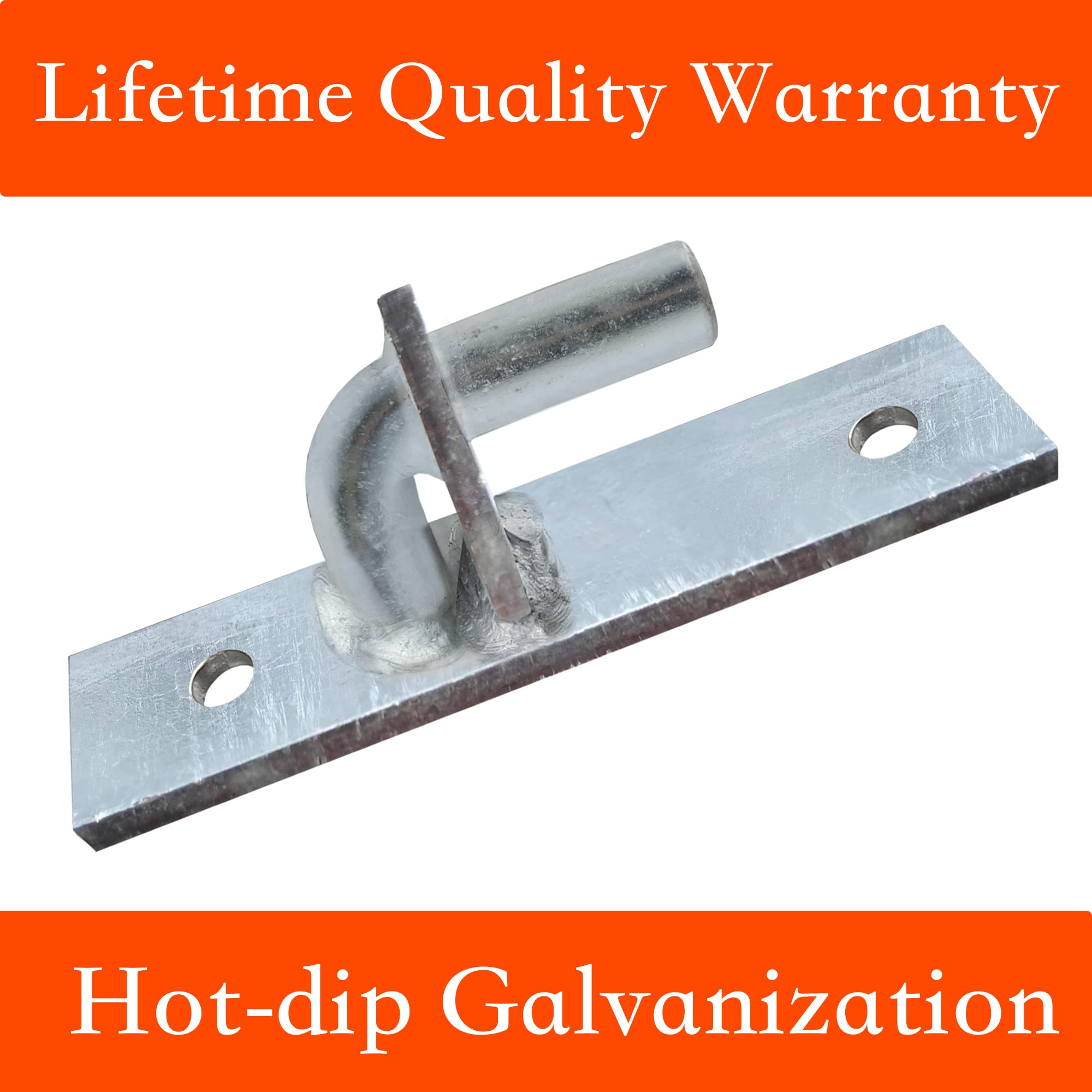 Jikacok Wall Mount Gate Hinge, Sturdy Fence Gate Hinges Fence Post Chain Link Gate Hinge. 4 Pack Sturdy Wall Mount Gate Hinges with 5/8 Hinge Pin