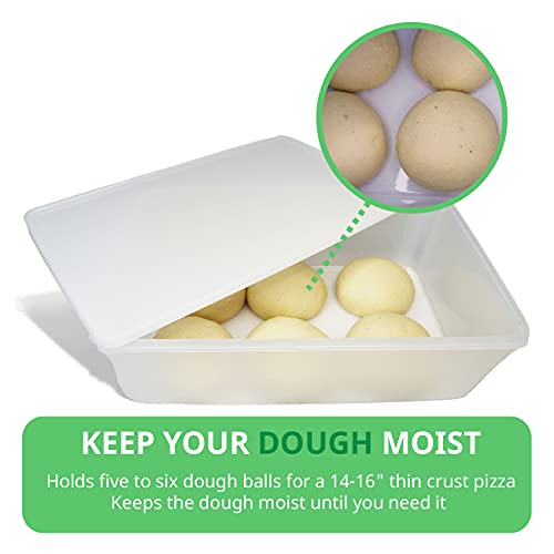 90% Chance of getting TWO for the price of ONE. 2.4 gal Produce Saver Containers for Refrigerator, Pizza Dough Proofing Box, Vegetable Storage Containers for Refrigerator, Pizza Storage Container, Marinating Container, Pizza Dough Box, Veggie Saverā¦
