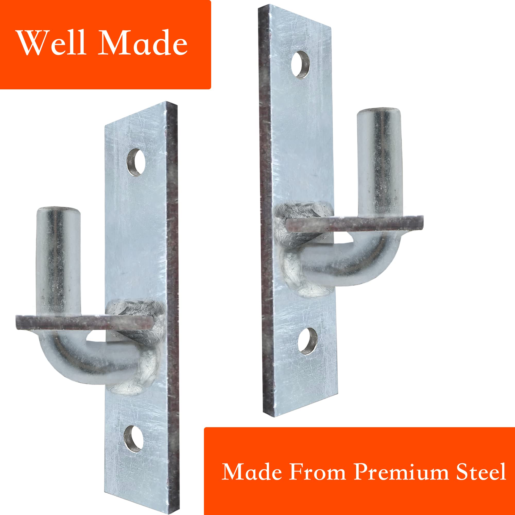 Jikacok Wall Mount Gate Hinge, Sturdy Fence Gate Hinges Fence Post Chain Link Gate Hinge. 4 Pack Sturdy Wall Mount Gate Hinges with 5/8 Hinge Pin