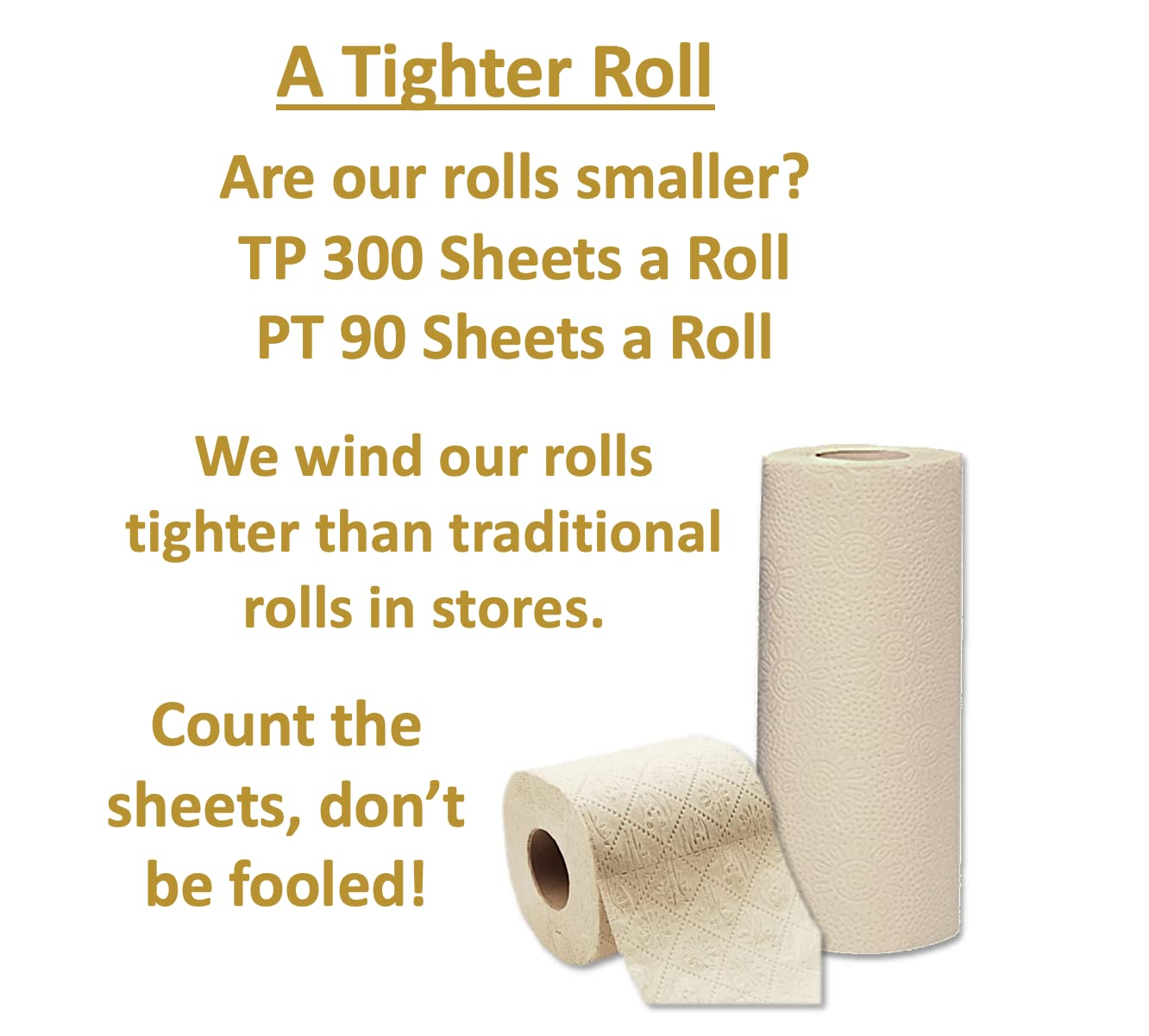 Purafide 100% Bamboo, thick 3-ply toilet paper, tree-free, unbleached, sustainable, 300 sheets per roll (TP 8 rolls)