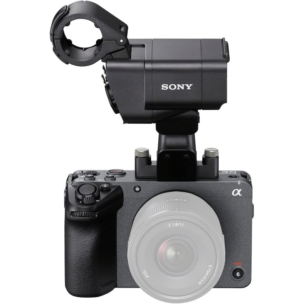 Sony FX30 Digital Cinema Camera with XLR Handle Unit (ILME-FX30) + 64GB SF-G Tough Card + Bag + 2 x NP-FZ100 Compatible Battery + LED Light + External Charger + Corel Photo Software + More (Renewed)