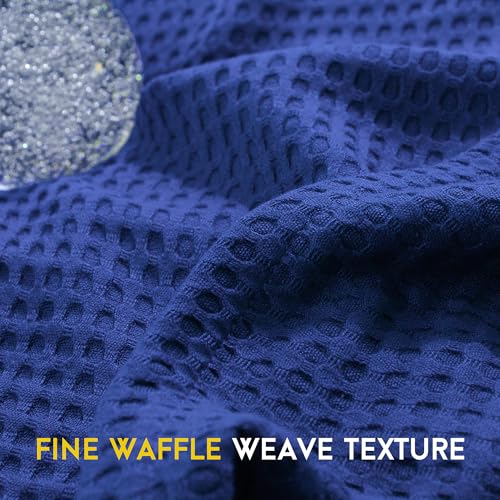 AmyHomie Cooling Blanket King Size, 100% Rayon Derived from Bamboo, Cool Summer Blanket for Hot Sleepers Soft Comfy Waffle Lightweight Blankets for All Seasons(Blue Violet, 108×90in)