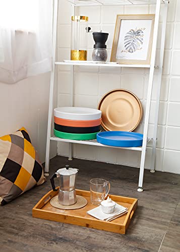 Woiida 12 Inch Large Ceramic Saucer - Ceramic Drainage Tray for Plant Pot (Matte White)