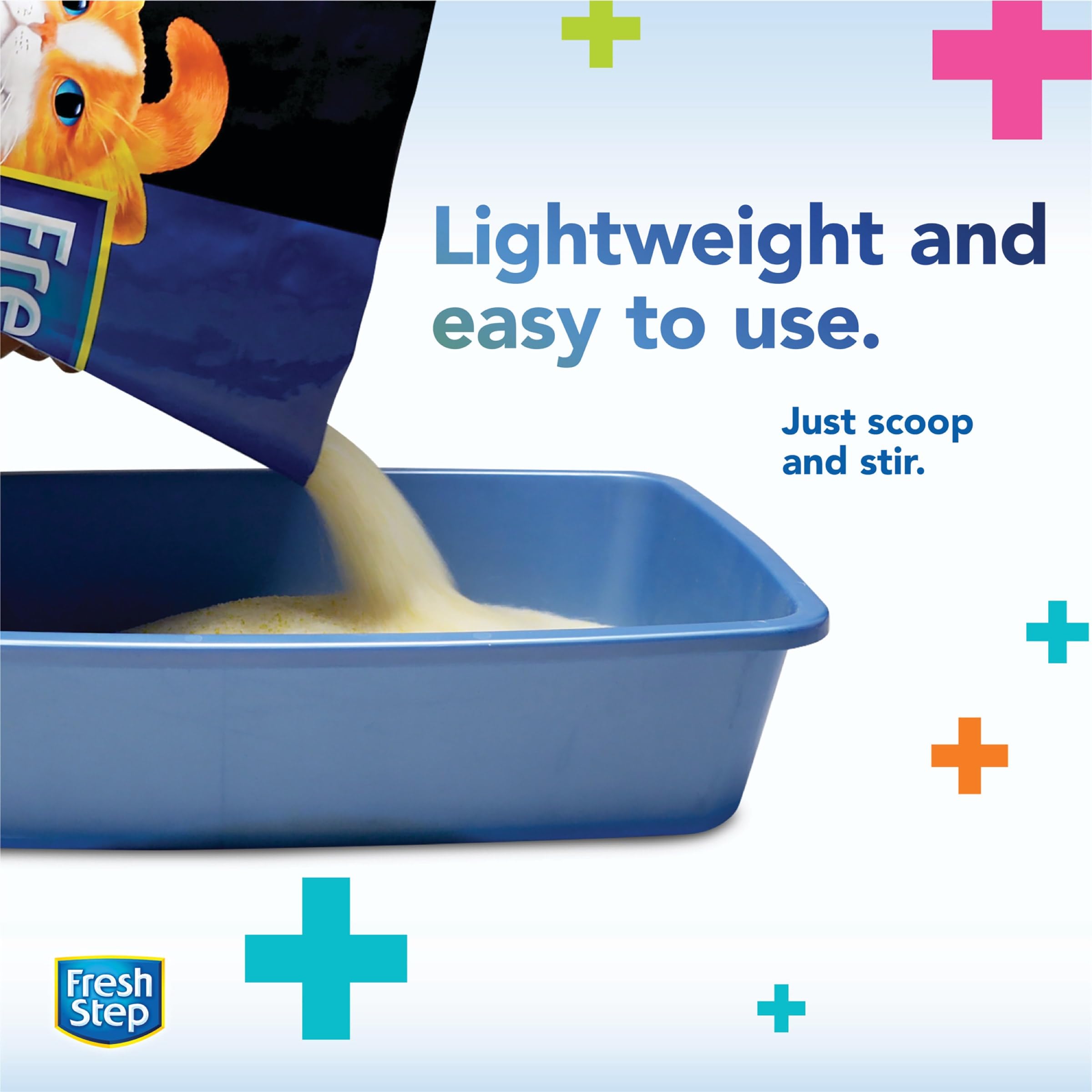 Fresh Step Crystals Health Monitoring Cat Litter, Color-Changing Litter Helps Detect Irregularities in Cat Urine, Controls Odor for 30 Days, 14 lbs. (2 x 7 lb. Bag)