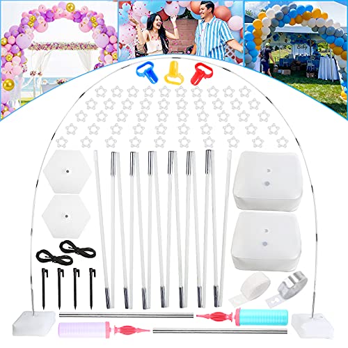 Balloon Arch Kit Adjustable Balloon Stand for Outdoor Decoration Garden Birthday Wedding Holiday Party Graduation Supplies (9Ft Wide 9Ft Height)