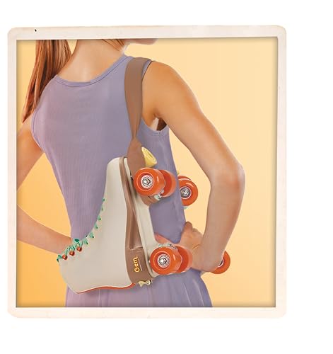 GEM QUAD ROLLER SKATES - CREAM, Size 7-10