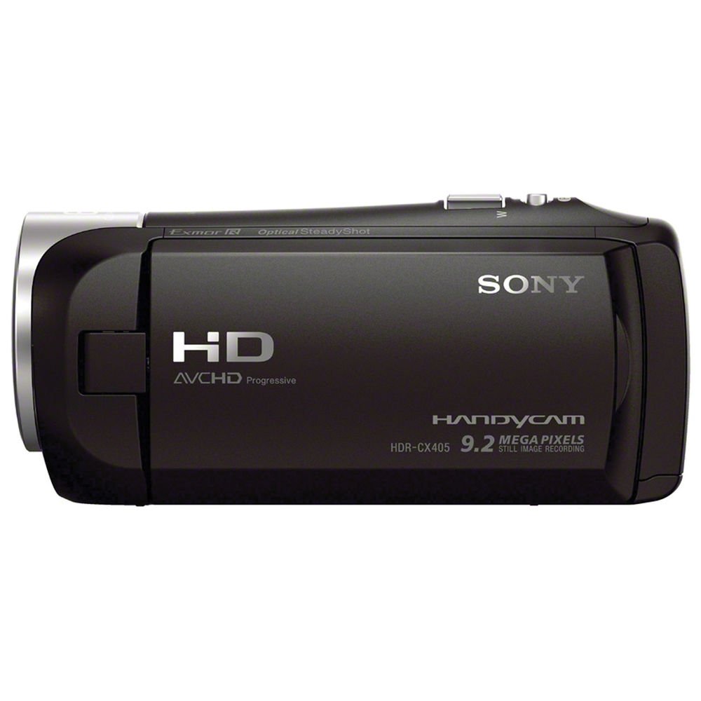 Sony HDR-CX405 HD Handycam (HDRCX405/B) + 64GB Memory Card + Bag + Card Reader + Flex Tripod + Memory Wallet + Cleaning Kit (Renewed), Black