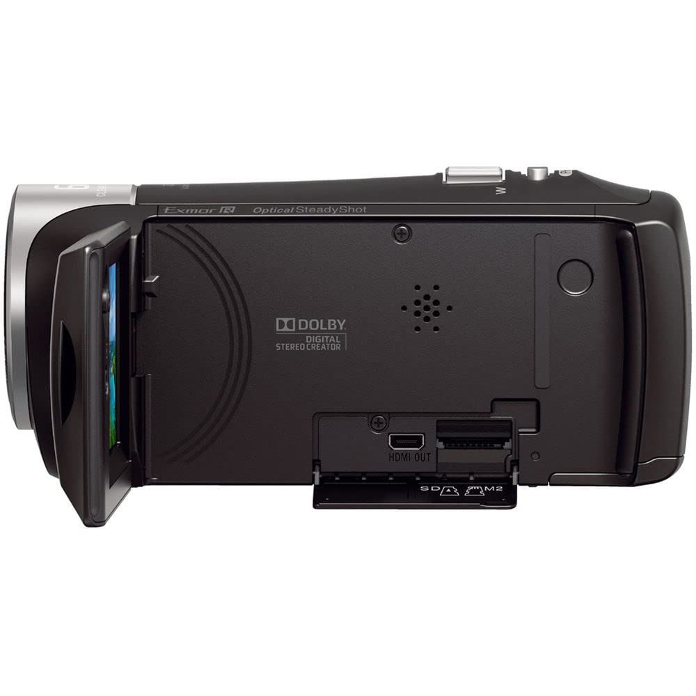 Sony HDR-CX405 HD Handycam (HDRCX405/B) + 64GB Memory Card + Bag + Card Reader + Flex Tripod + Memory Wallet + Cleaning Kit (Renewed), Black