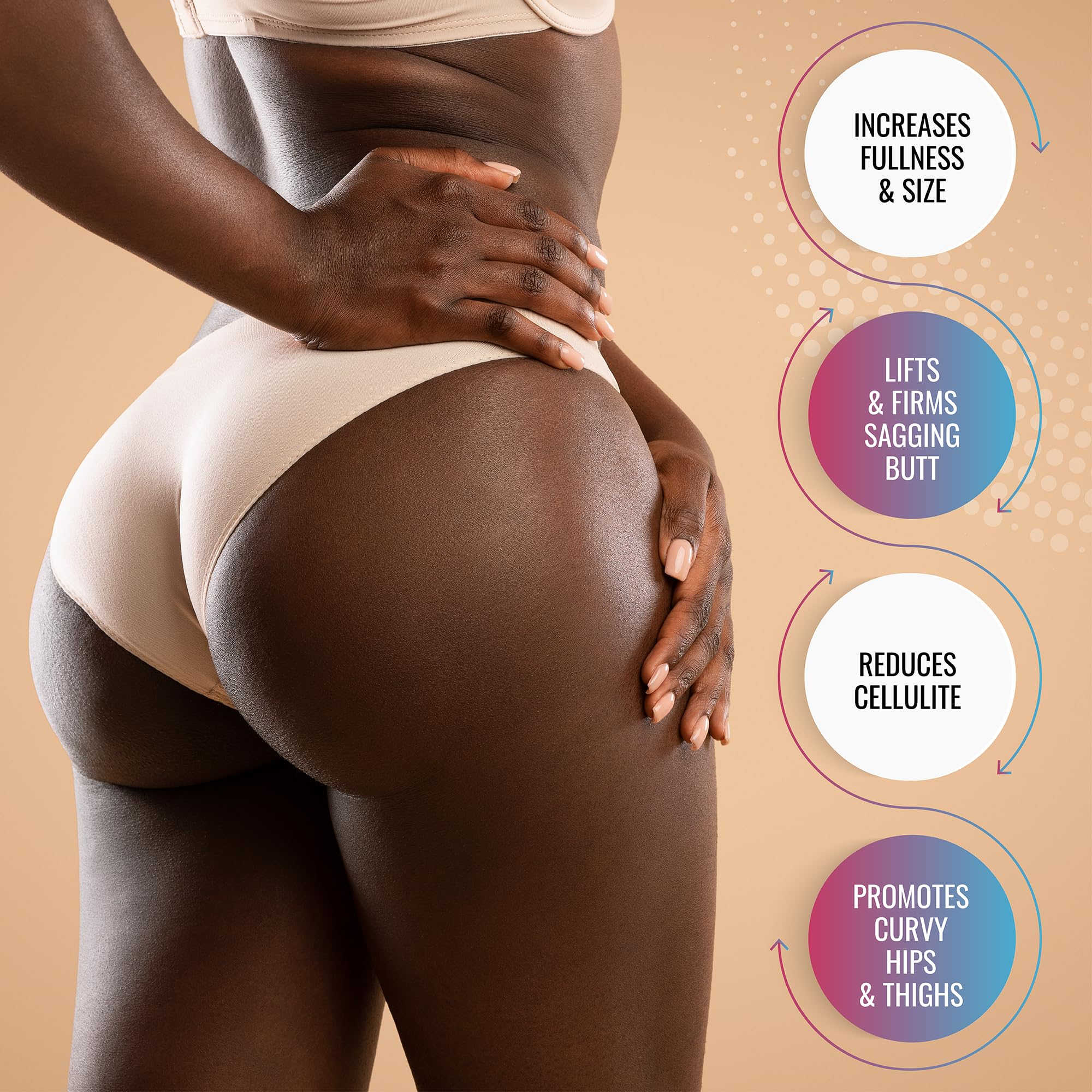 Butt Enhancer Pills for Big Booty & Curvy HIPS - Weight Gainer for Womens Curves Bigger Butt Pills for Women - Booty Builder Aguaje para Aumentar Gluteos y Caderas - Butt Growth Products
