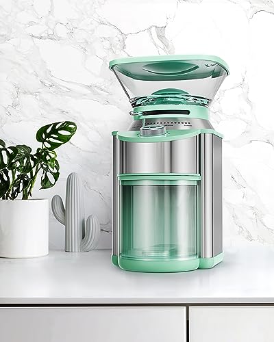 Electric Conical Burr Coffee Grinder, Adjustable Burr Mill with 19 Precise Grind Setting, Stainless Steel Coffee Grinder Electric for Drip, Percolator, French Press, Espresso, Green