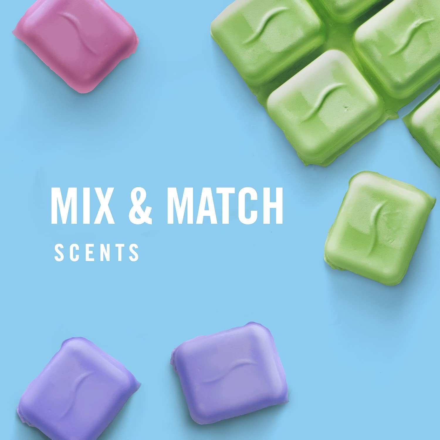 Febreze Wax Melts Wax Warmer Cubes, 2.5 oz. Pack of 6, Guava & Vanilla, Downy April Fresh, Gain Original Scent, (6 Cubes Each), Odor-Fighting Scented