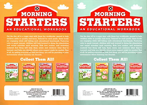 PRE-K & Kindergarten - Morning Starters Educational Workbooks - Set of 2 Books - v10