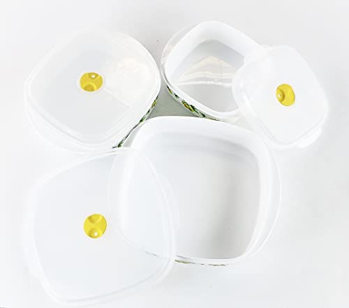 Reston Lloyd Cookware & Storage, Adjustable Vent on Lids Microwavable Cookware/Storage Set, Multiple Sizes, Fresh Lemons