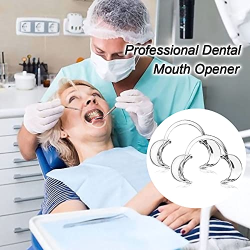 30-Pack Dental Cheek Retractor, Professional Autoclavable Mouth Opener Retractors, 100% BPA-Free, for Dentist, Teeth Whitening, Party, Mouthguard Challenge Game - Size M, Clear