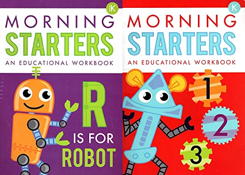 PRE-K & Kindergarten - Morning Starters Educational Workbooks - Set of 2 Books - v10