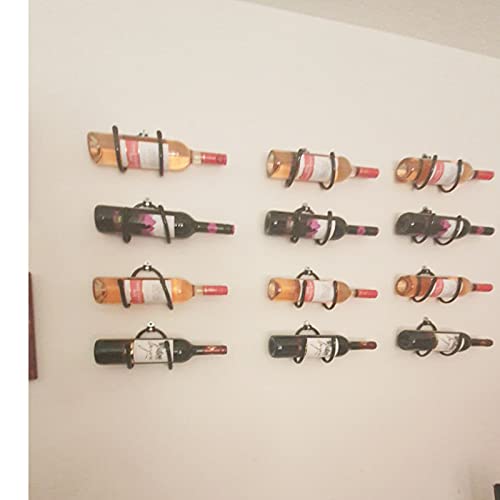 Pmsanzay Wall Mounted Wine Rack Wine Bottle Rack Holder Storage Organizer with Rubber Protection(No Scratches)- Home & Kitchen Décor - Pack of 6