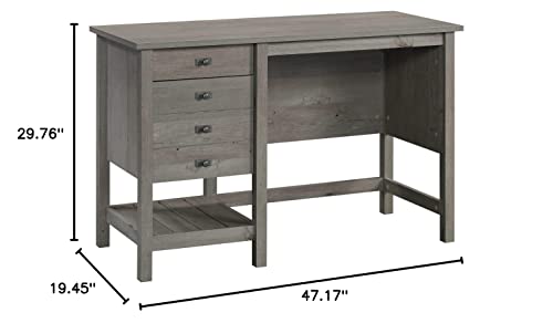 Sauder Cottage Road Pedestal Desk with Storage, Mystic Oak Finish