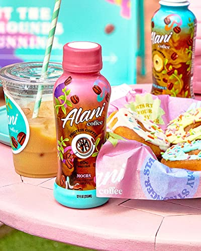 Alani Nu Protein Coffee MOCHA | Ready To Drink Cold Brew with 10g of Protein | 100mg Caffeine | 90 Calories, Naturally Flavored | 12 Fl Oz Bottles | 12 Pack