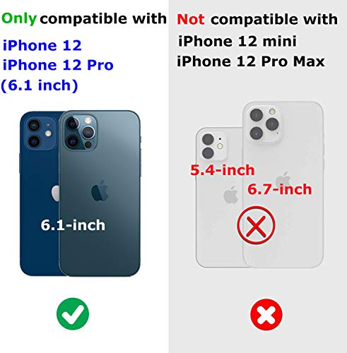 KERZZIL for iPhone 12/12 Pro Case 6.1-inch,Cute Slim Square Golden Sparkle Glitter Leopard Pattern Soft TPU Silicone Protective Durable Cases Cover Compatible with iPhone 12/12Pro(White Black)