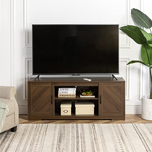 ZINUS Bennett TV Stand for TVs up to 65ā, Farmhouse Style Entertainment Center, TV Stand with Storage, Living Room or Bedroom Furniture, Brown