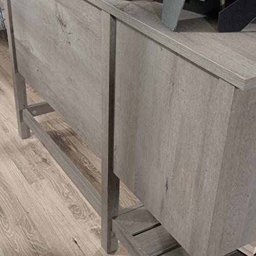 Sauder Cottage Road Pedestal Desk with Storage, Mystic Oak Finish