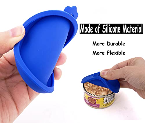 COMTIM 3 Pack Cat Food Can Lids, Silicone Small Pet Food Can Lids Covers for 3 oz Cat Food Cans