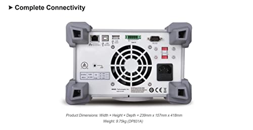 Rigol DP831A Programmable Linear Dc Power Supply,3 Channels,160W Total Power,Maximum Output Range 8V/5A || 30V/2A, 30V/2A