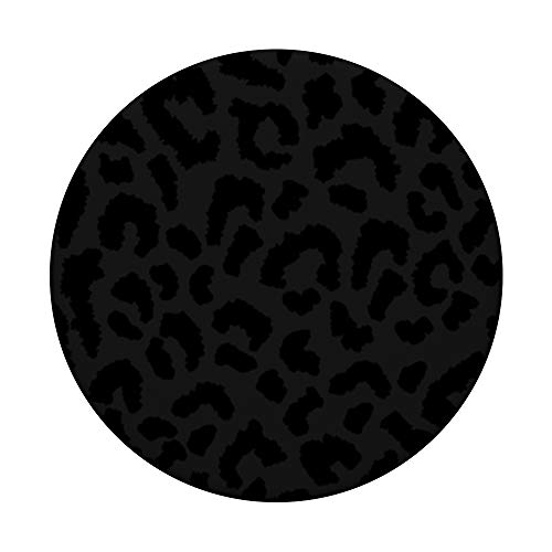 Black Leopard Skin Print For Women - Black Cheetah Pattern PopSockets PopGrip: Swappable Grip for Phones & Tablets