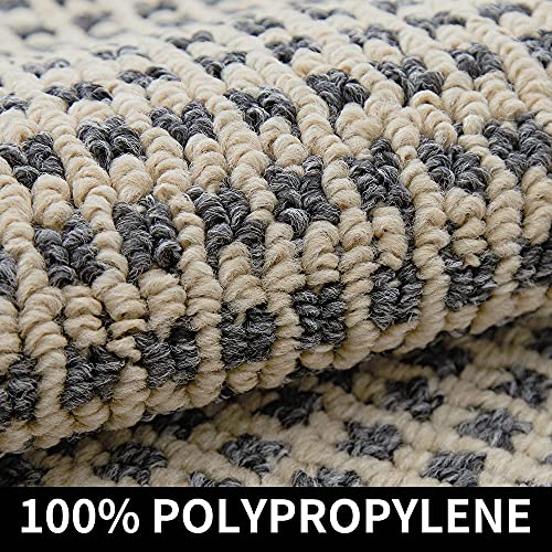 COSY HOMEER 48x18 Inch/28X18 Inch Kitchen Rug Mats Made of 100% Polypropylene 2 Pieces Soft Kitchen Mat Specialized in Anti Slippery and Machine Washable,Black