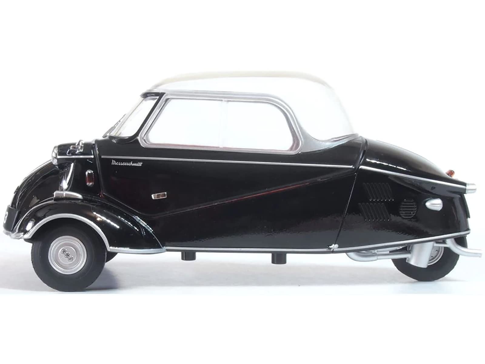 Messerschmitt KR200 Bubble Top Black with Red Interior 1/18 Diecast Model Car by Oxford Diecast 18MBC007