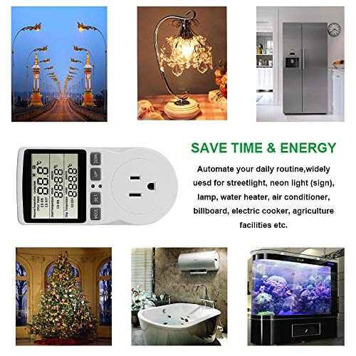 KEBIDU Digital Temperature Controller Reptile Thermostat Controlled Cooling Heating Pet Mat Pad Outlet Plug Timer for Reptiles Aquarium Homebrew Greenhouse Fermentation ℉/℃ 15A 1800W