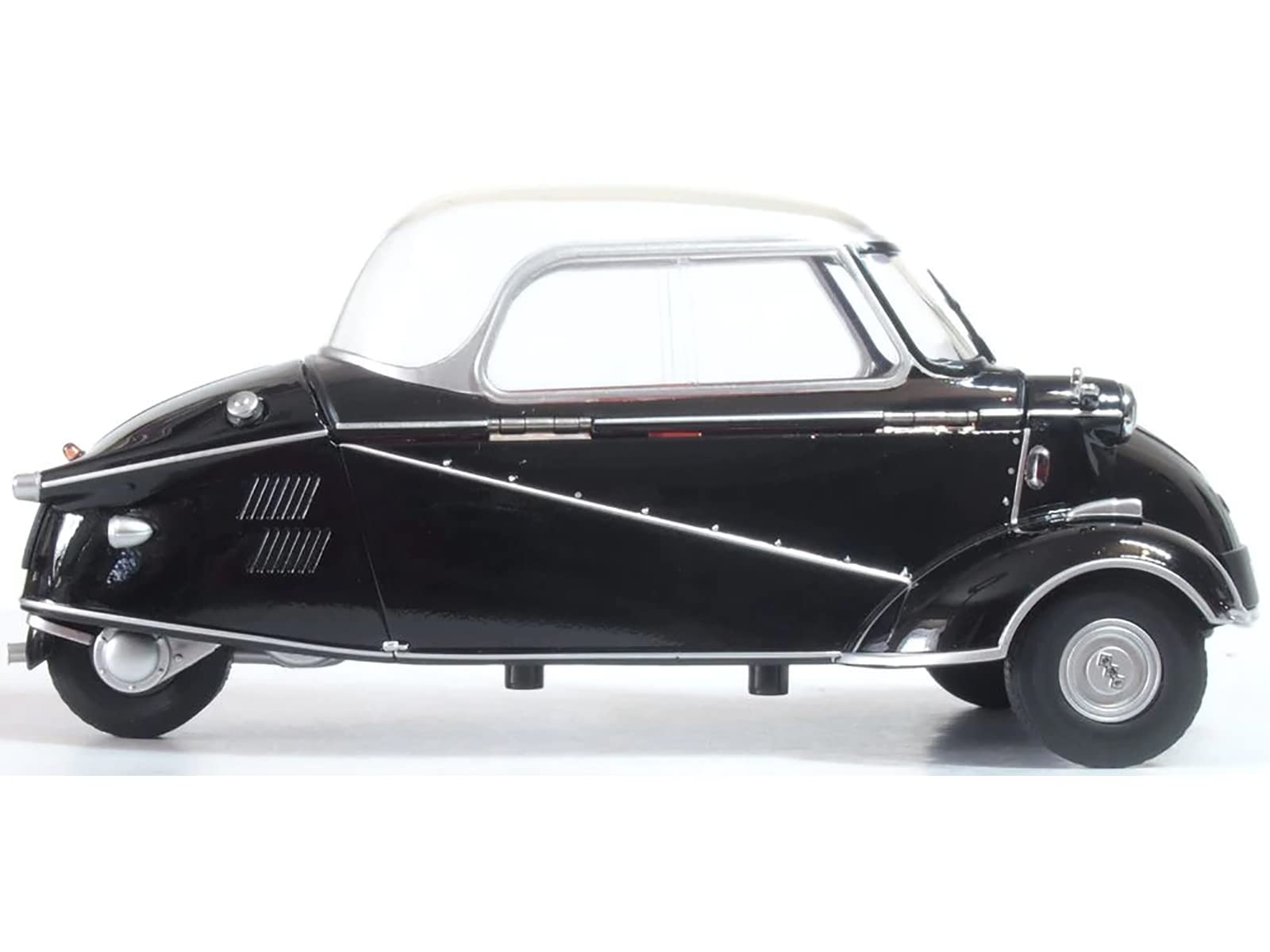 Messerschmitt KR200 Bubble Top Black with Red Interior 1/18 Diecast Model Car by Oxford Diecast 18MBC007