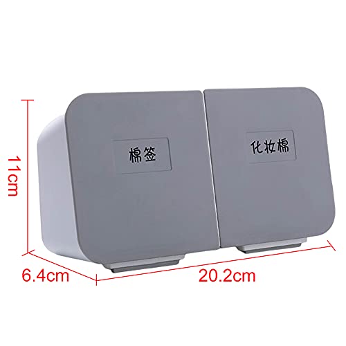 Likense Cotton Swab Storage Box for Cotton Balls,Cotton Swabs, Holder Wall Mount Makeup Pads Storage Canister for Bathroom, Bedroom