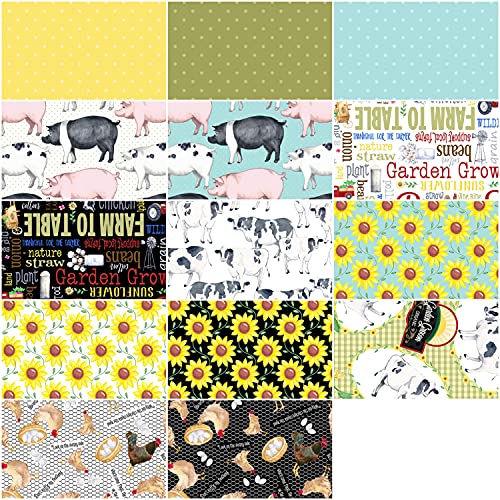 Andi Metz Rise 'n Shine 10X10 Pack 42 10-inch Squares Layer Cake Benartex