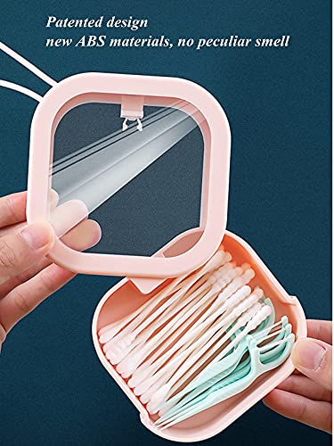 REVAXUP 2pcs Hair Tie Organizer Boxes,Small Portable Hair Tie Holder Organizer Can Be Stackable Or Hung On The Wall,Best for Hair Ties Storage or Small Items Organizer on Desktop, Pink&White