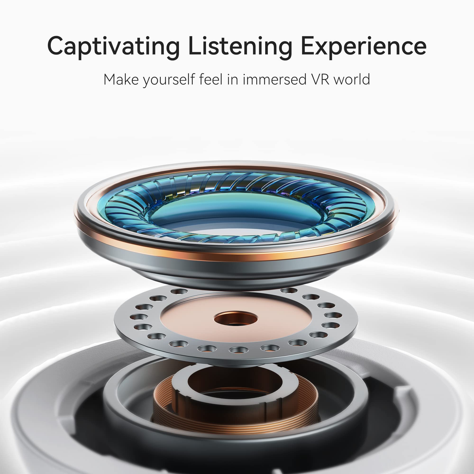 KIWI design Soft Clip-On Headphones for Quest 2 and Kiwi Head Straps, Enhanced Audio, Adjustable Fit