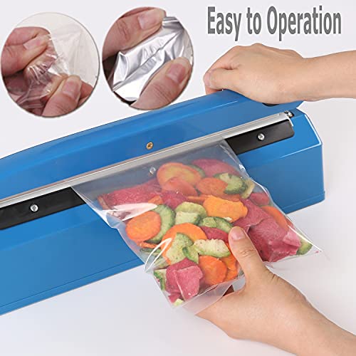 Yeler12 Inch Impulse Heat Sealer Impulse Bag Sealer, Manual Poly Bag Heat Sealer Machine for Plastic Bags PE PP Bags with Extra Replace Element Grip…