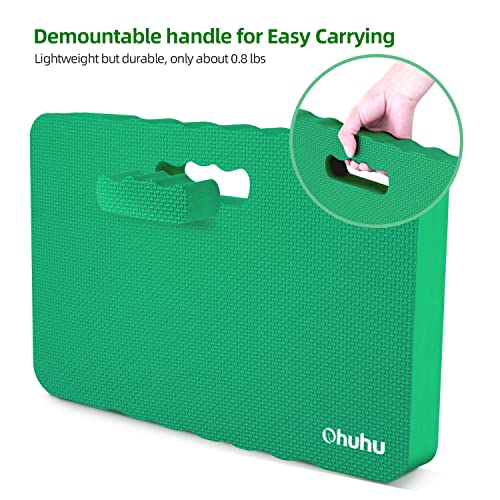 Ohuhu Premium Thick Kneeling Pad, 2-Pack Large Comfortable Gardening Knee Mat with 2 Different Surfaces, Extra Thick Knee Cushion Kneeler for Gardening, Work, Baby Bath, Exercise, 17 x 11 x 1.5 Inch