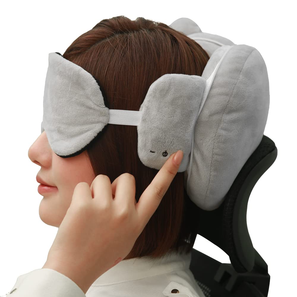 DEARBABY 2 in 1 Travel Pillow and Eye Mask,Kids Adult Soft Plush Novelty Pillow Cushion Eye Mask Combo Supports The Head,Neck and Chin-for Airplane,Train,Car or Outdoor,Camping,Hiking (Koala)