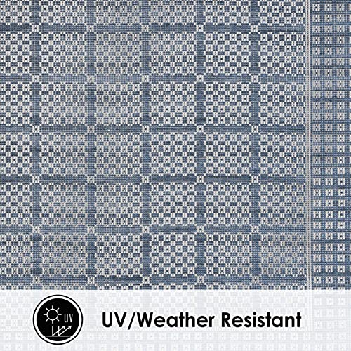 Home Dynamix Nicole Miller New York Patio Country Luna Indoor/Outdoor Area Rug, Blue/Gray, 7'9"x10'2" Rectangle