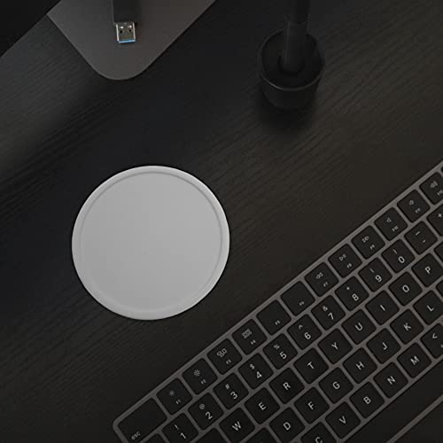 TARVER - Drink Silicone Coasters Set of 8 - Tabletop Protection, Soft Coasters, Slip Resistant, Easy Wash and Fits Any Size Drinking Glass (White, 4 W x 4 H x 0.2 D), 4Wx4Hx0.2D