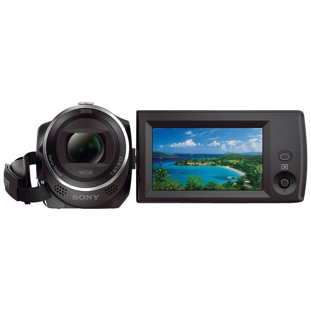 Sony HDR-CX405 HD Handycam (HDRCX405/B) + 64GB Memory Card + Bag + NP-BX1 Battery + Card Reader + HDMI Cable + Charger + Flex Tripod + Memory Wallet + Cleaning Kit, Black (Renewed)