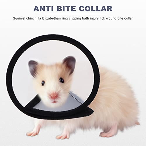 balacoo 2Pcs Small Pet Hamster Recovery Collar Soft Mini Elizabeth Circle Adjustable Neck Cone for Small Animals Rabbits Guinea- Pigs Hamster Hedgehog Birds