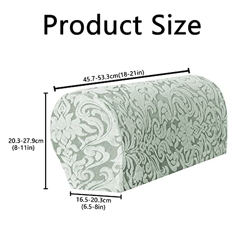 Kaket 2 PCS Arm Rest Covers Sofa, Chair Arm Protectors Stretch, Sofa Armchair Couch for Sofa, Armchair, Couches, Recliner (Light Green)